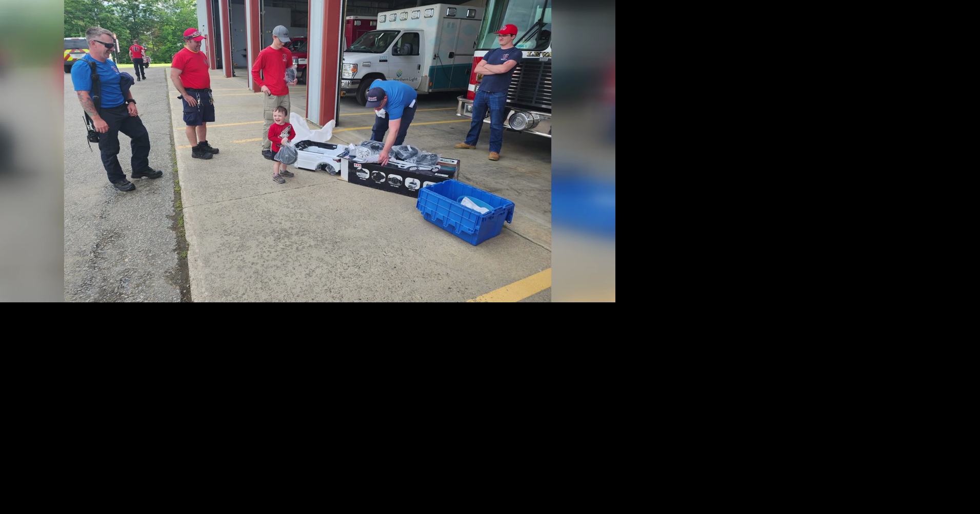 Firefighters gift toy car to child after it was destroyed in fire ...