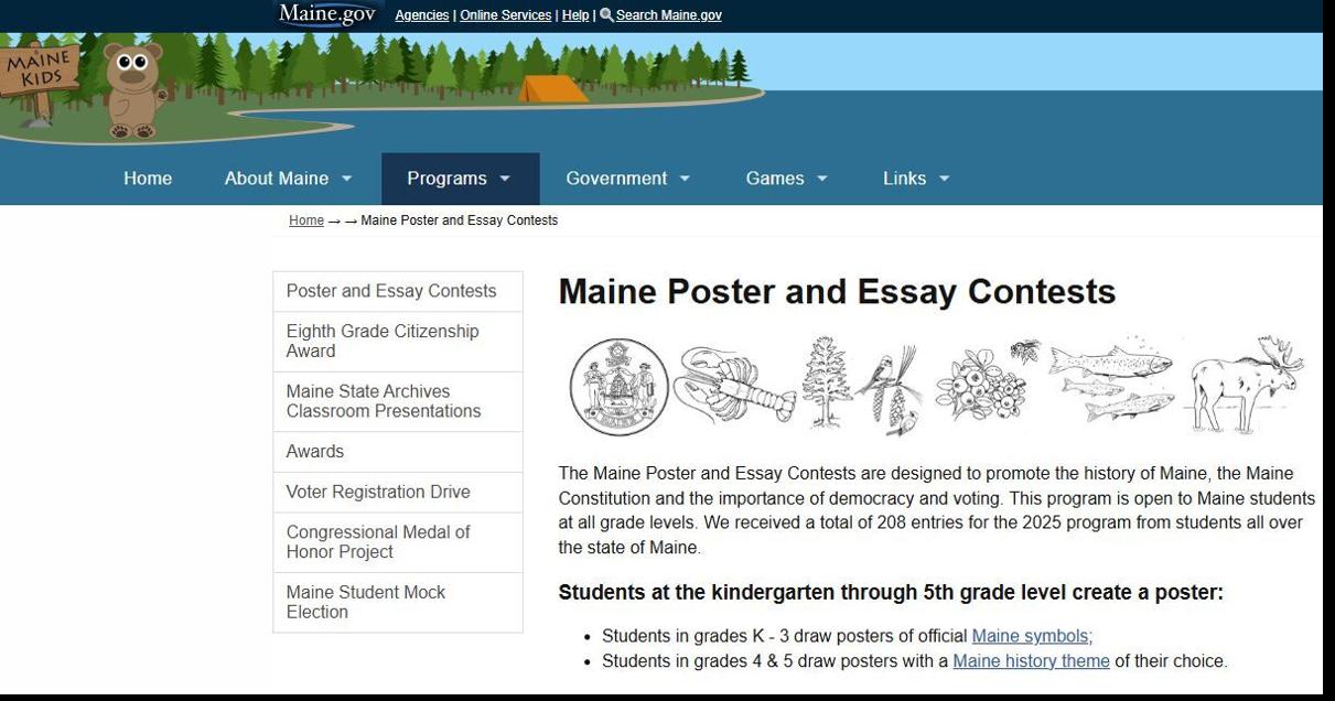 Maine Secretary of State's Office now accepting entries for poster ...