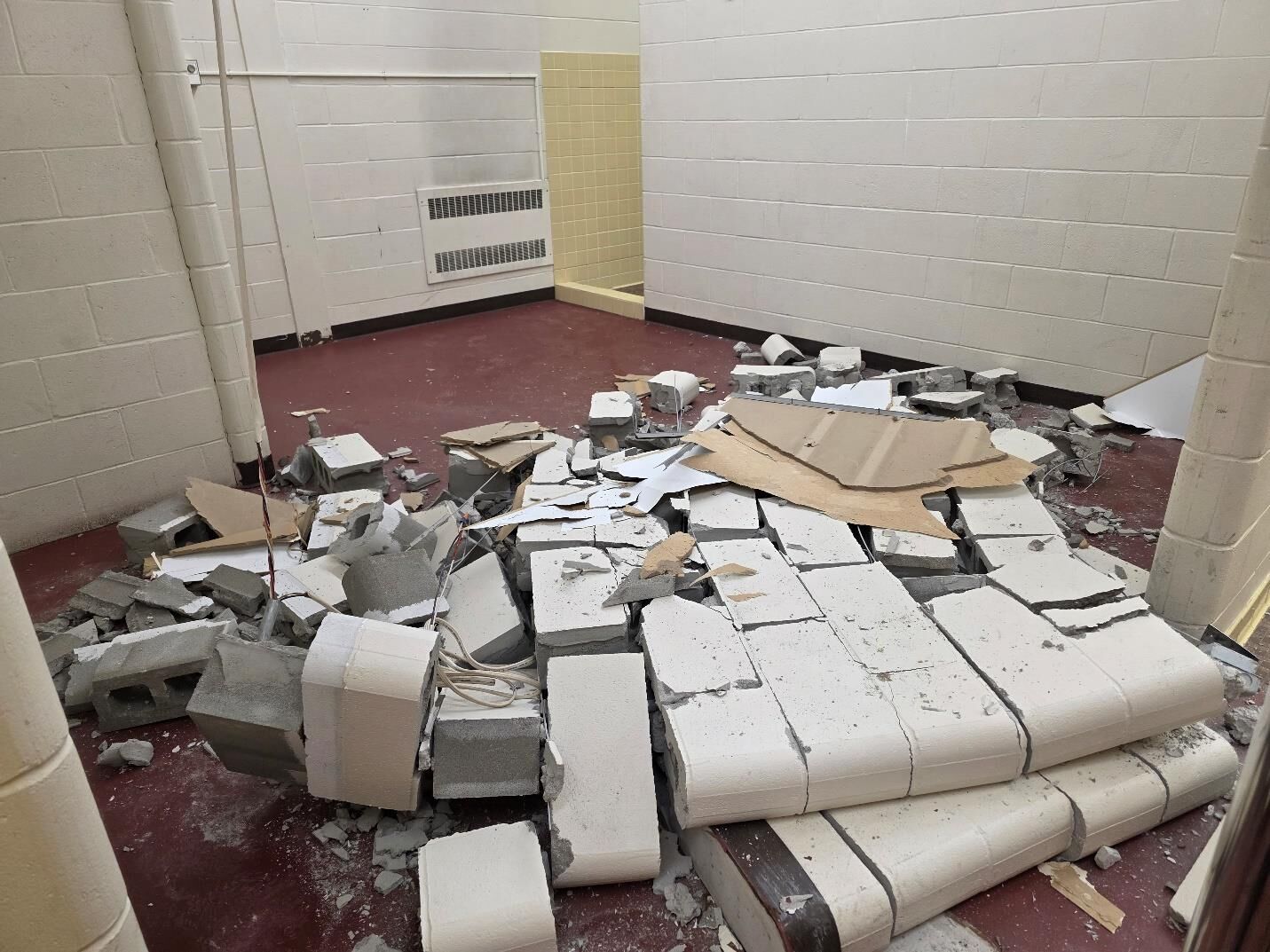 Wall collapses in Augusta Civic Center locker room with players inside ...