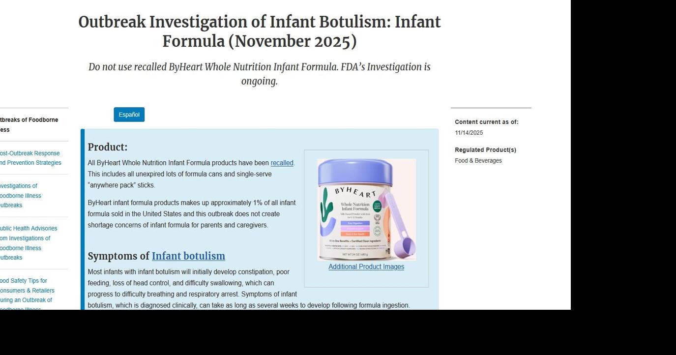 Maine CDC warns of infant formula recall due to Botulism scare | Local ...