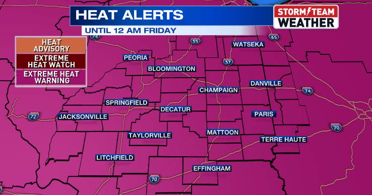 PROLONGED EXTREME HEAT CONTINUES FOR ILLINOIS | Weather | foxillinois.com