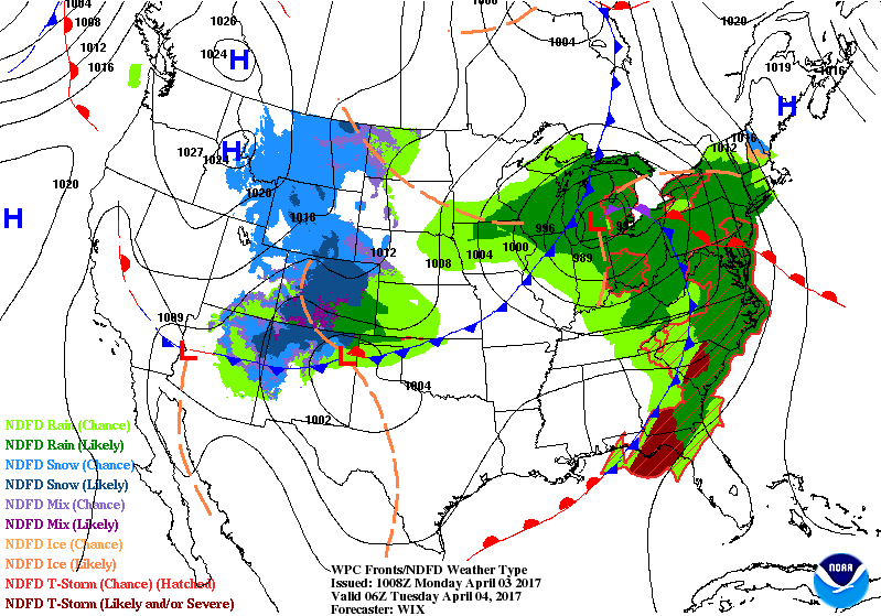 Sun, rain, and thunderstorms will cycle through Fredericksburg this week