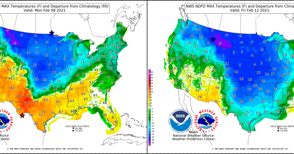 FREDERICKSBURG AREA WEATHER: Up-and-down temps to start week