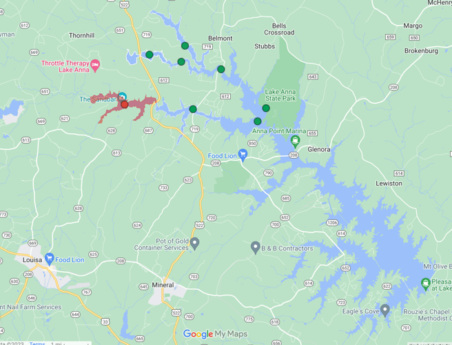 Area of Lake Anna clear of harmful algae