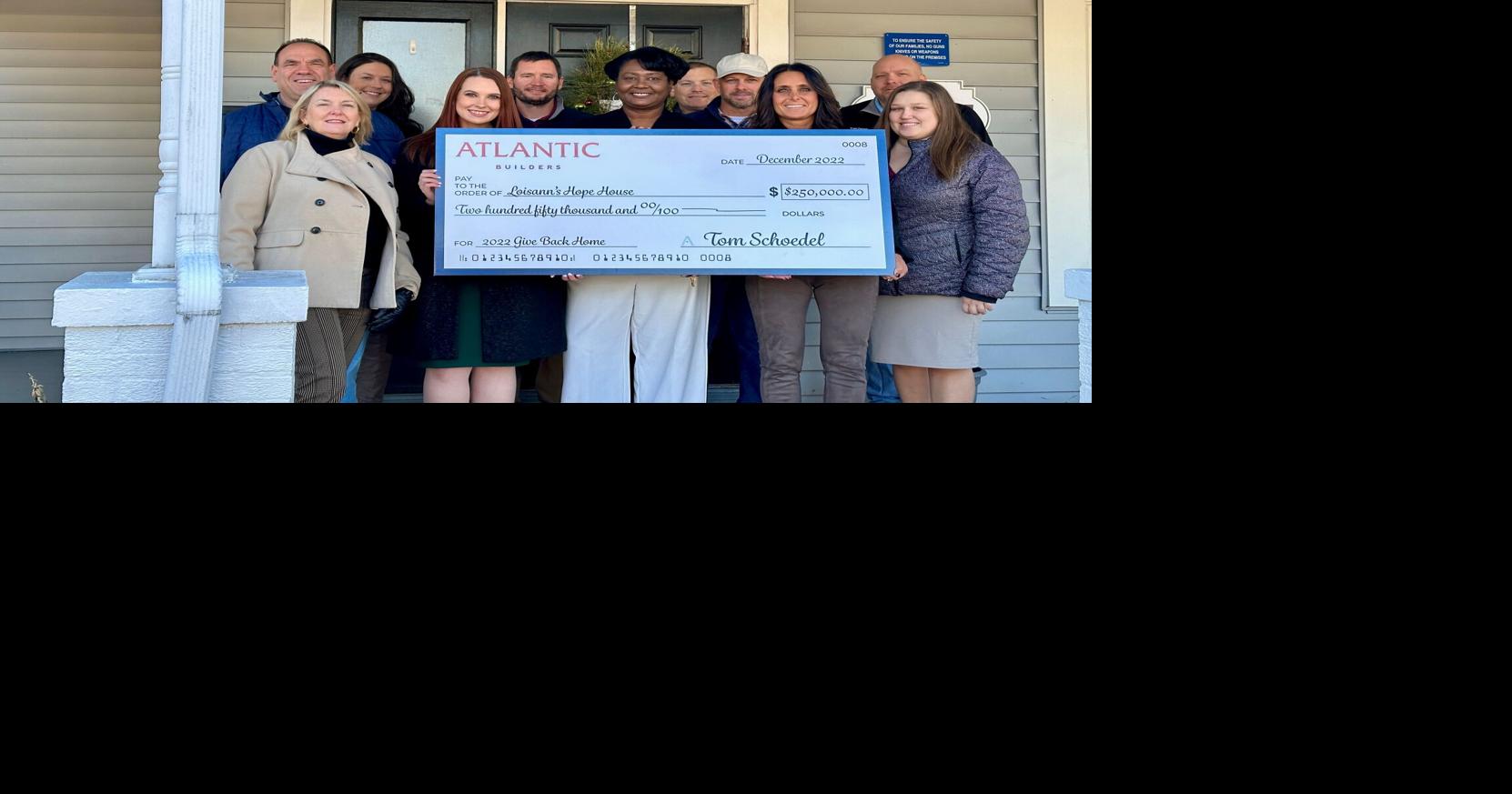Atlantic Builders donates $550,000 to local and international charities