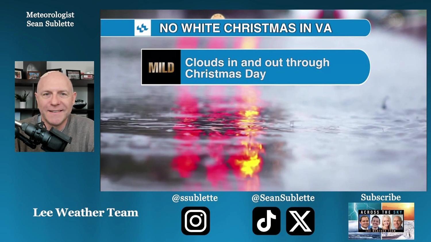 Virginia weather too warm for Christmas snow this year