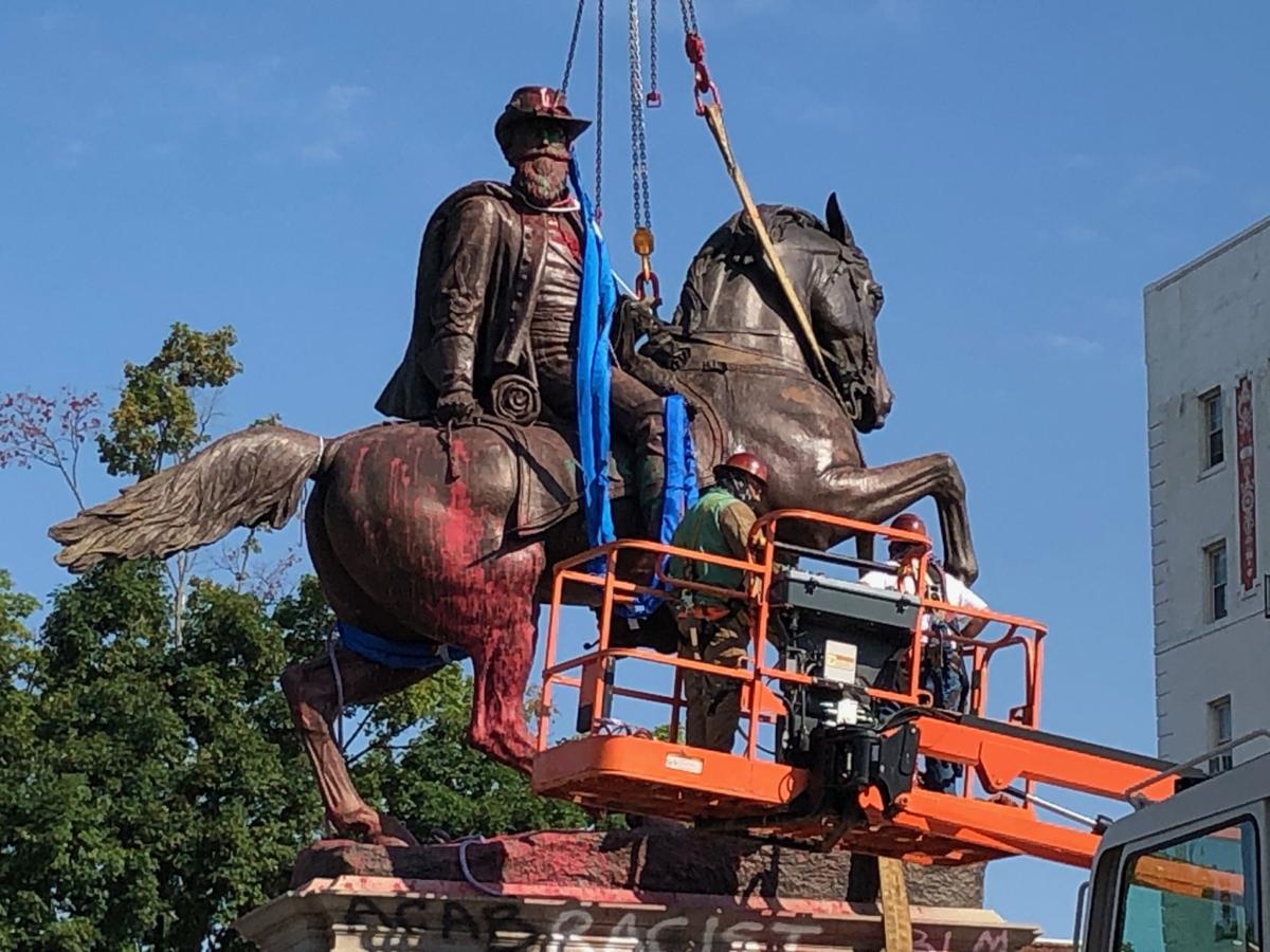 J.E.B. Stuart statue removed from Richmond's Monument Avenue