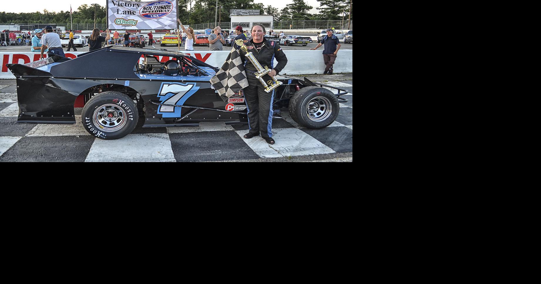 Female race car driver makes history at raceway