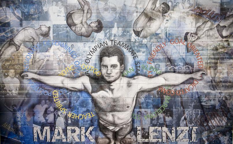 PHOTOS: Mural of Olympic gold medalist Mark Lenzi dedicated in Stafford