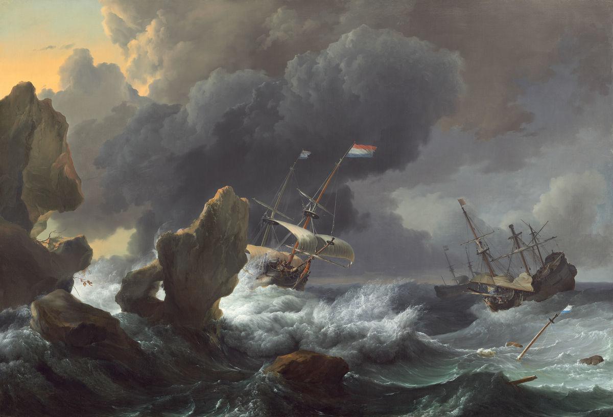Dutch marine paintings capture the beauty and rage of the open seas