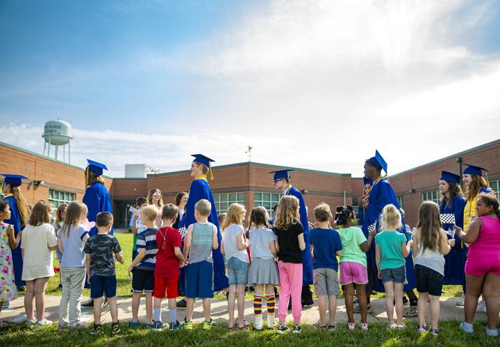 King George High seniors cheered on by future graduates