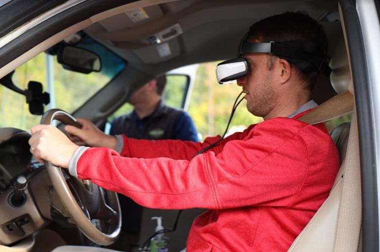 Distracted driving simulator visits Brooke Point High School