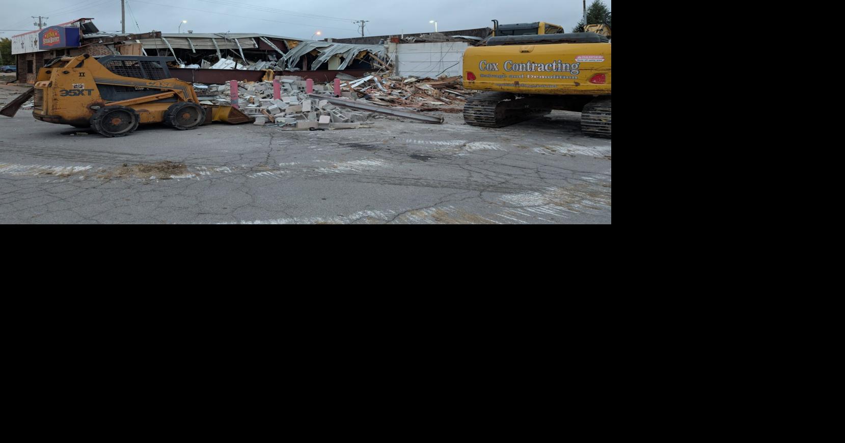The USA Steak Buffet building is finally coming down in Fremont