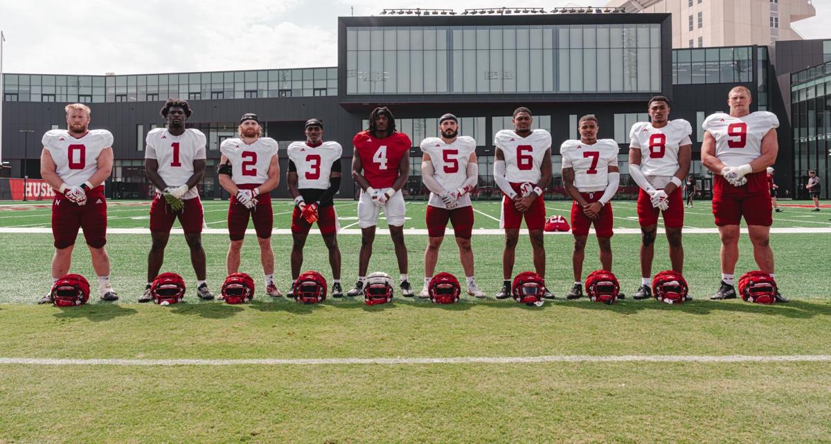 10 Nebraska football players wearing single-digit jerseys