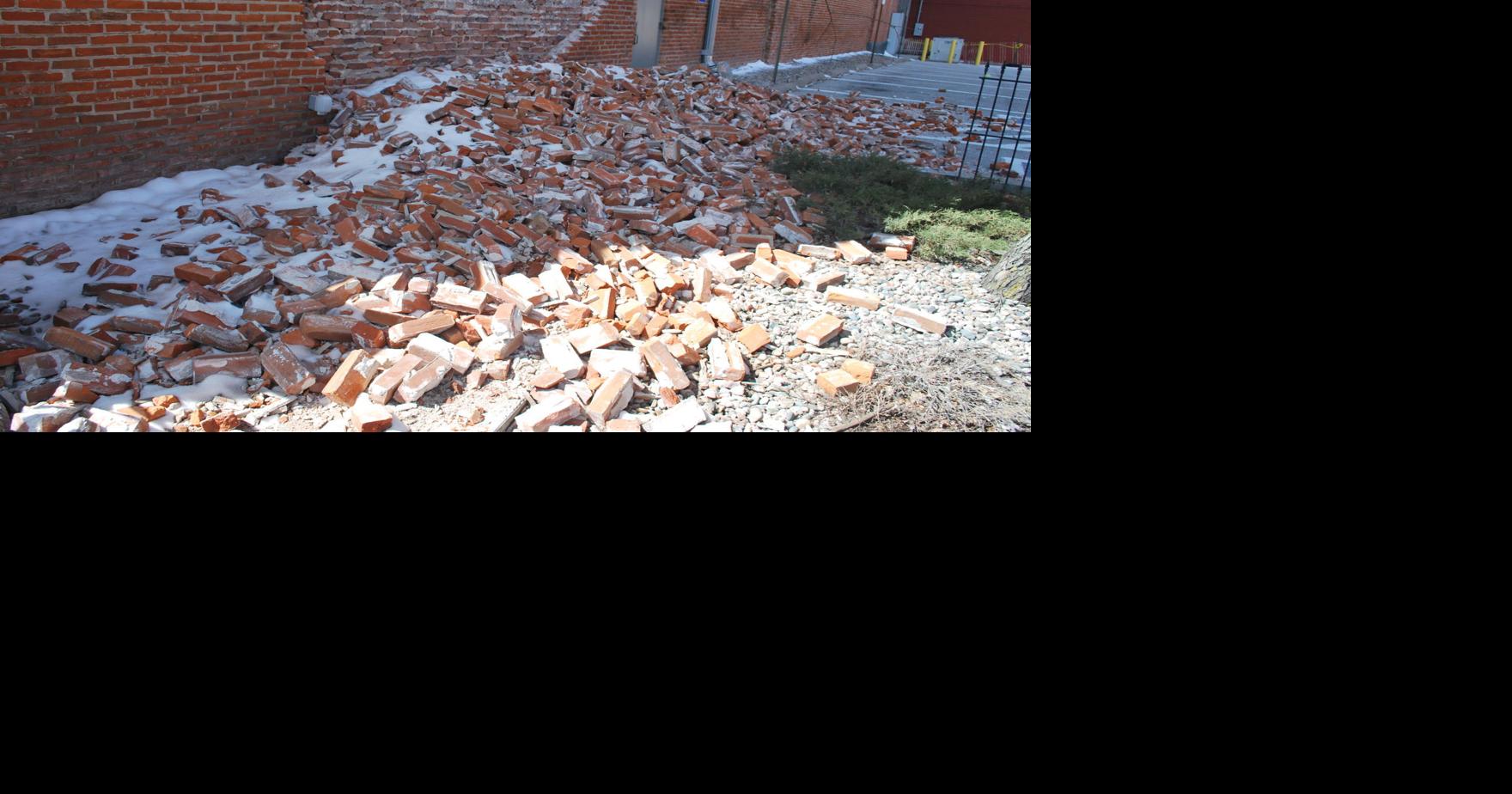 Layer of bulging bricks give way at Fremont Opera House over the weekend