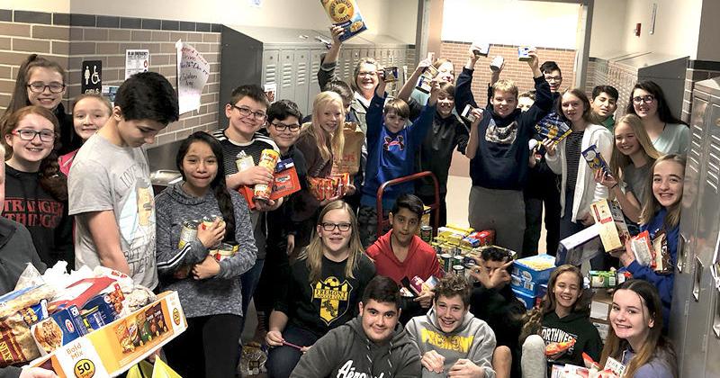 FMS students collect 11,000 cans of food