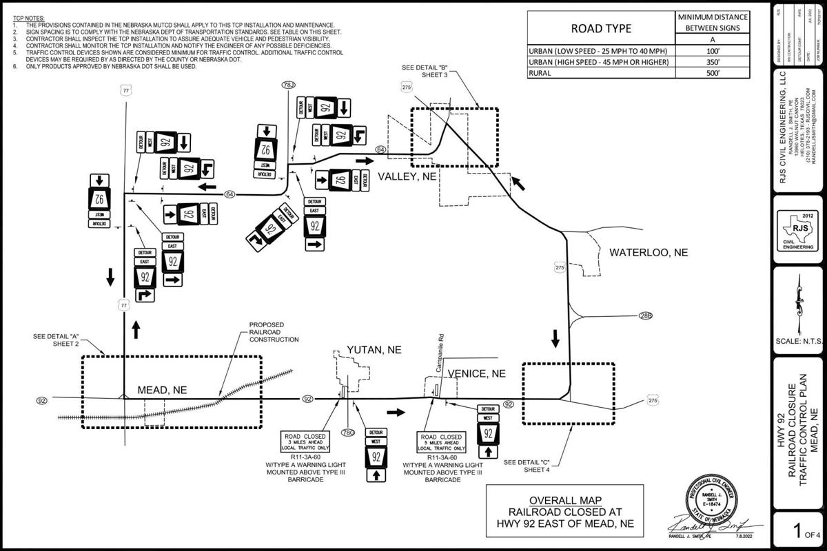 Highway 92 to be closed near Mead