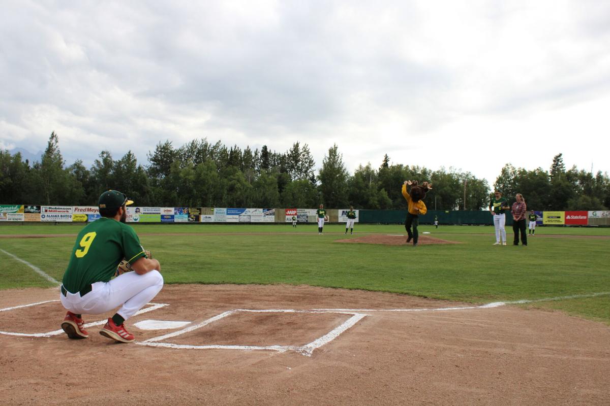 Forestry mascot Spruce Moose throws out first pitch | Local News ...