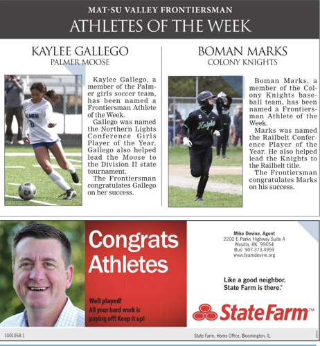 Athletes of the Week | Athlete of the Week | frontiersman.com