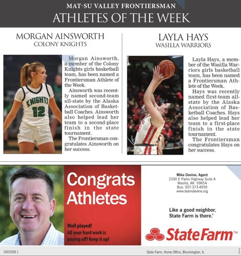 Athletes of the Week | Athlete of the Week | frontiersman.com