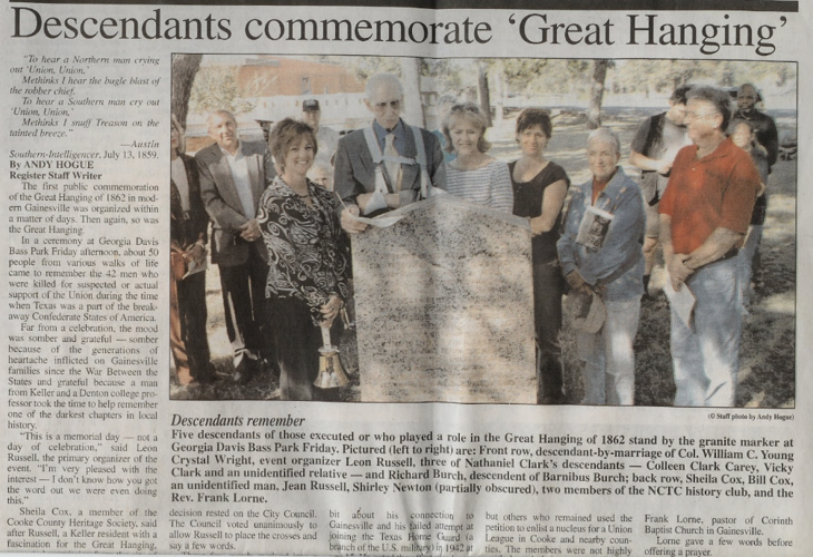 Great Hanging Memorial receiving state historical marker | News ...