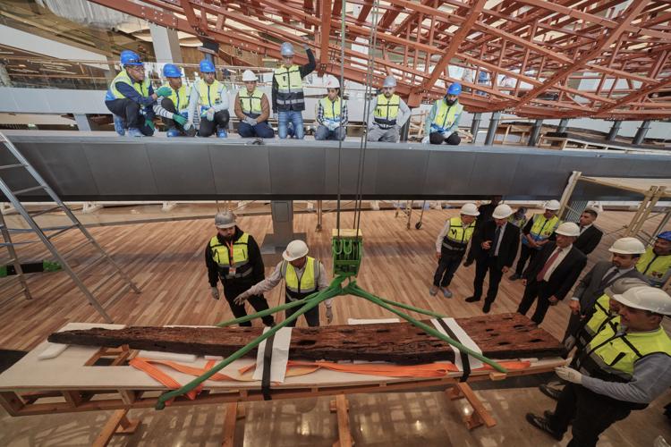 Ancient Egyptian pharaoh's boat is being reassembled in public at the ...