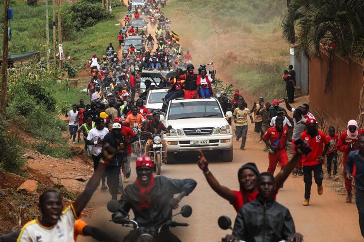 Photos show voters going to the polls in Uganda's presidential election ...