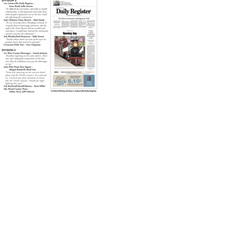 Register takes top spot for news writing | News | gainesvilleregister.com
