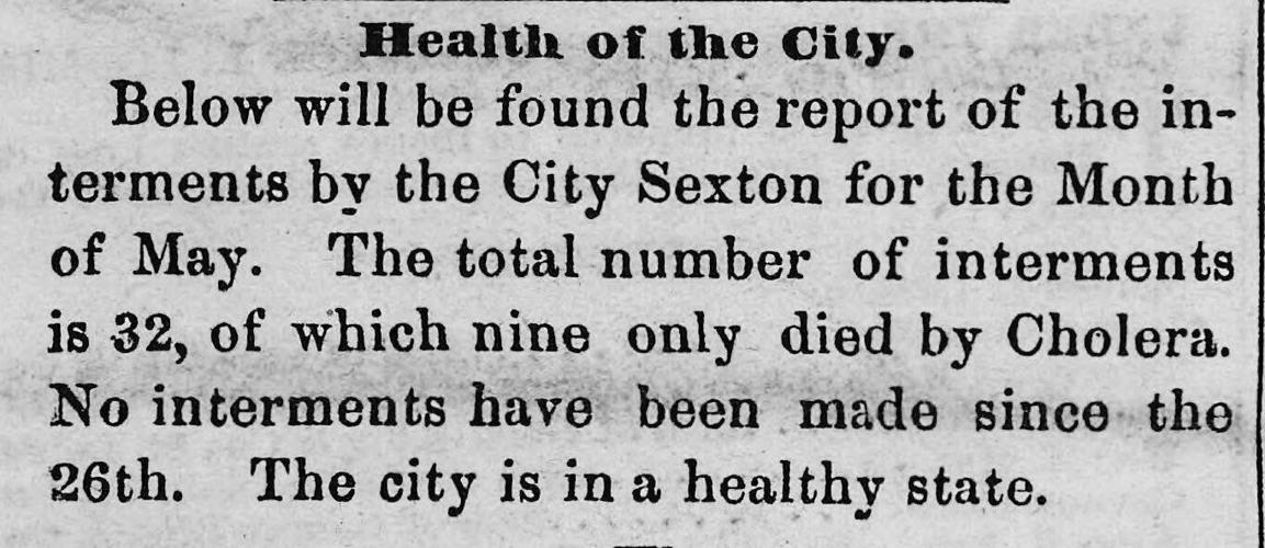 The Blue Death: Cholera in the Old Mining District | Local News ...