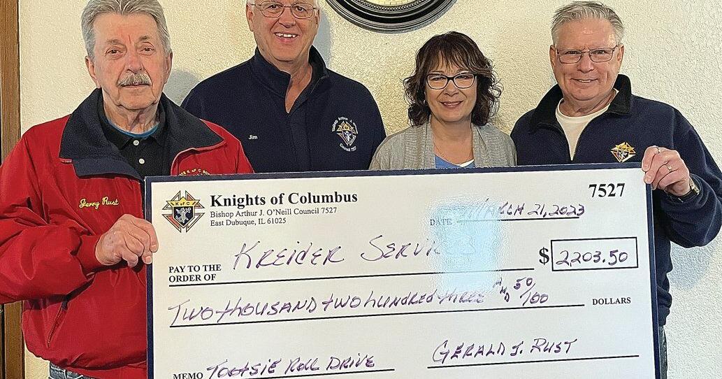 ED Knights of Columbus donates to Kreider Services | Local News ...