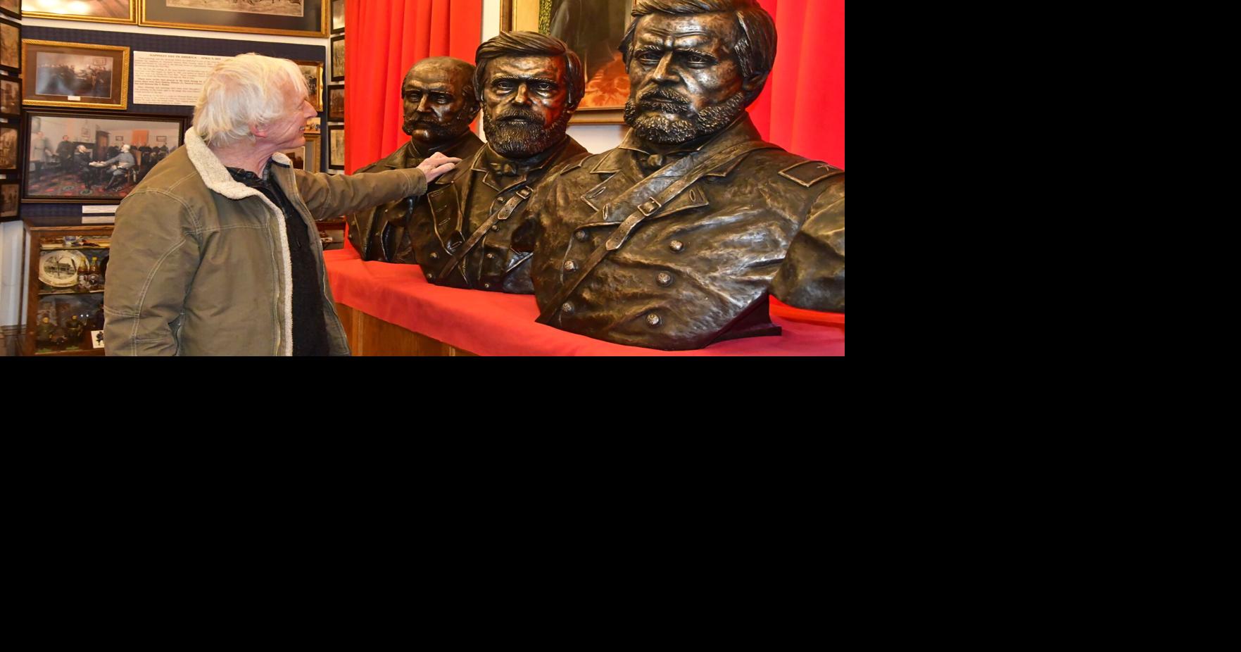 Four of the nine general bronze busts arrive | Sculpture ...