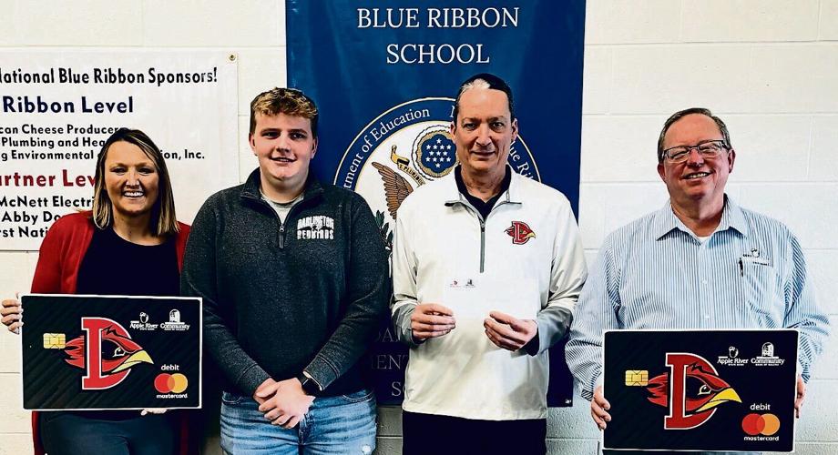 Apple River State Bank donates funds raised from mascot debit cards to ...