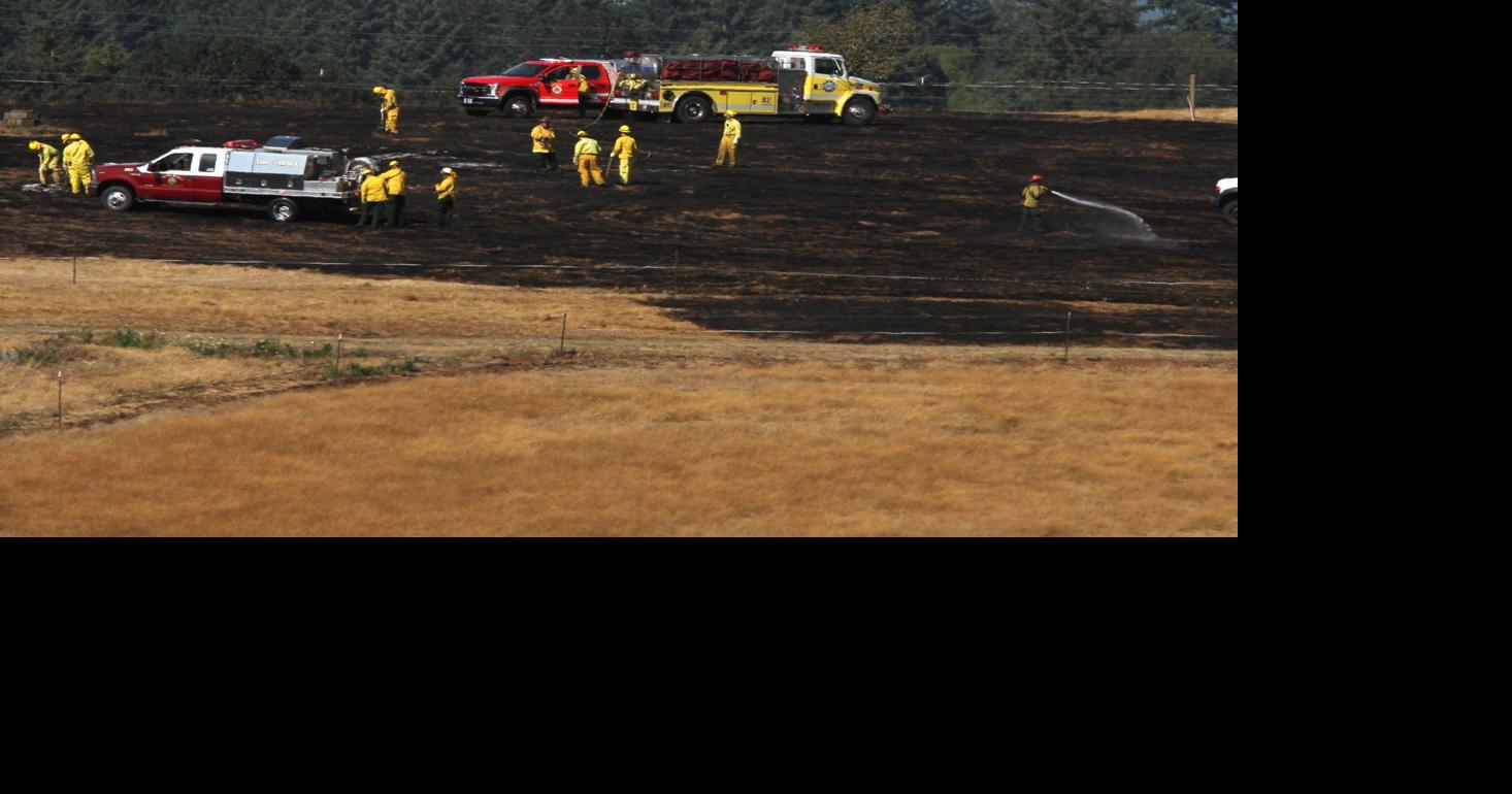 Stayton Fire responds to three-alarm grass blaze