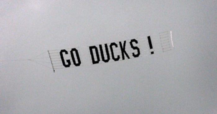 “Go Ducks” banner hardly worth the trouble to write about