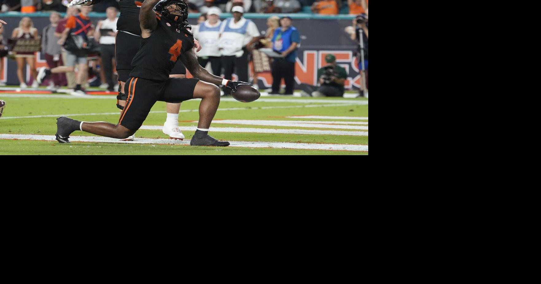 Miami's Fletcher honors father with TD against rival FSU