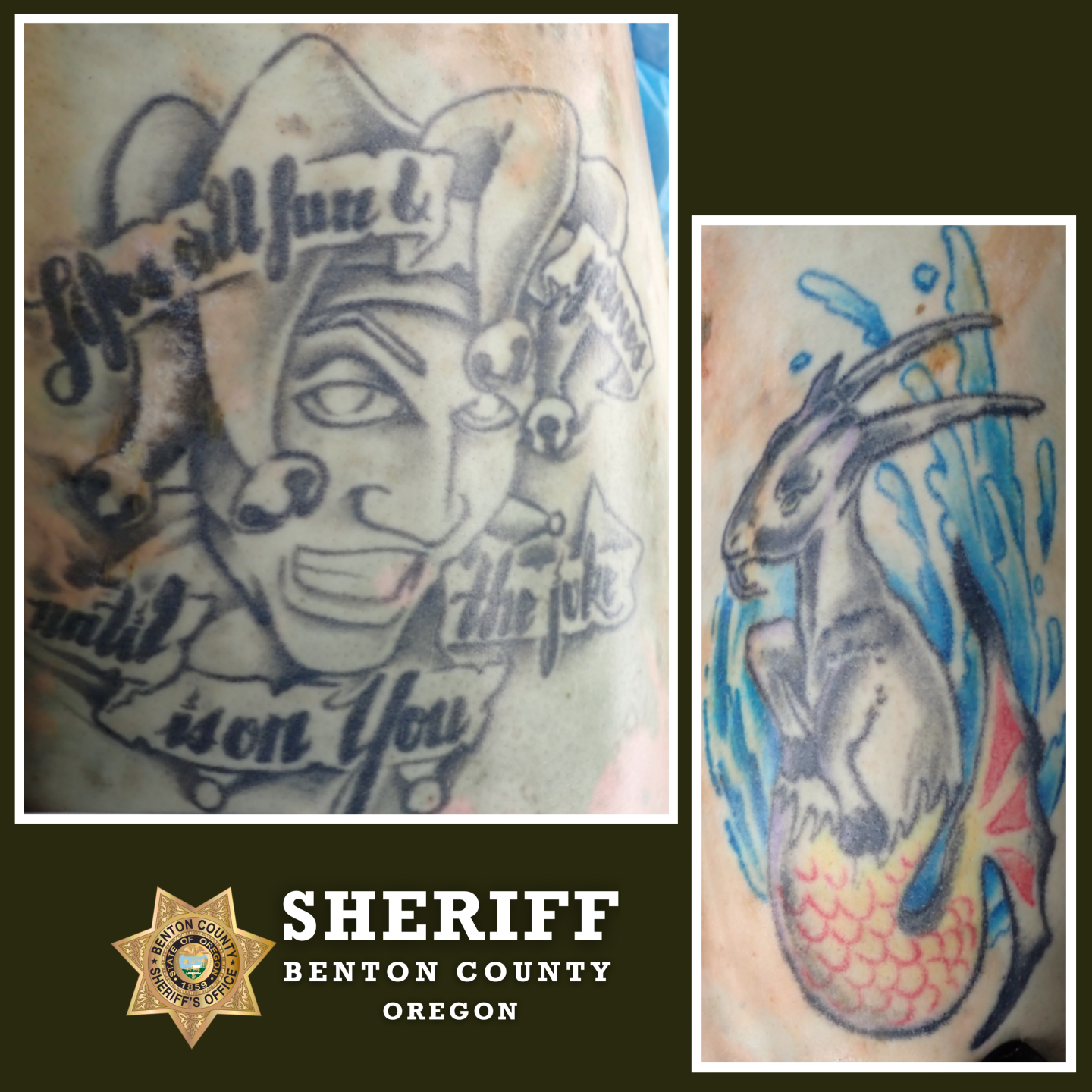 Sheriff hopes tattoos help identify body found in Willamette