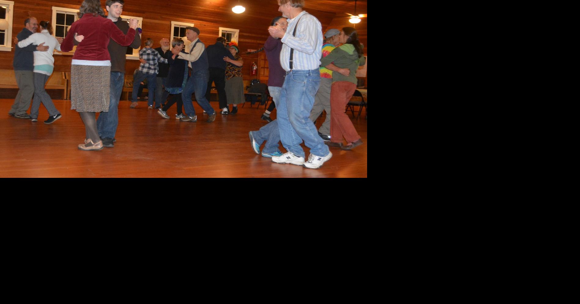 Traditional square dancing to old-time string band music in Wren
