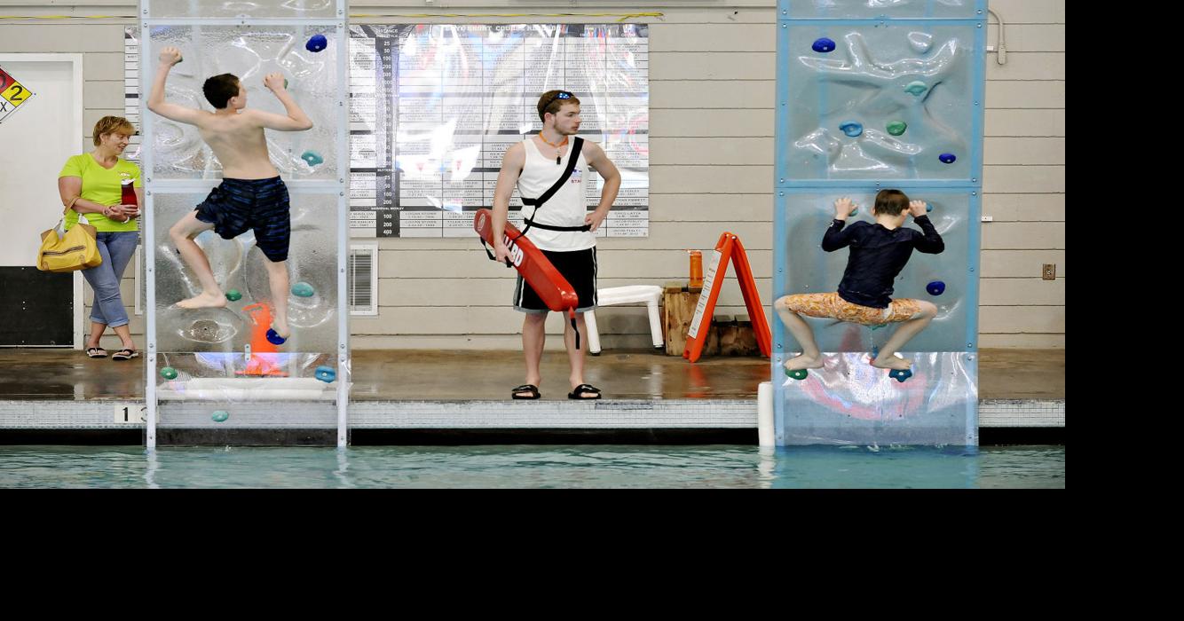 Climbing wall makes splash at Osborn Aquatic Center