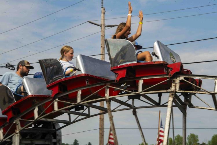 Around they go at the Benton County Fair & Rodeo