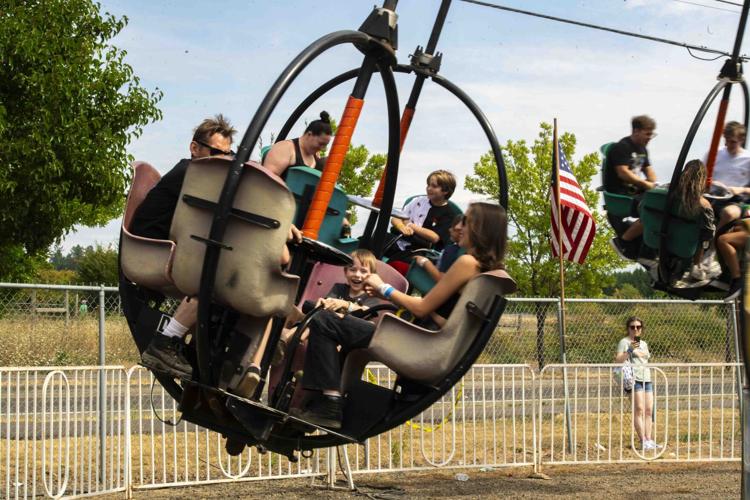 Around they go at the Benton County Fair & Rodeo