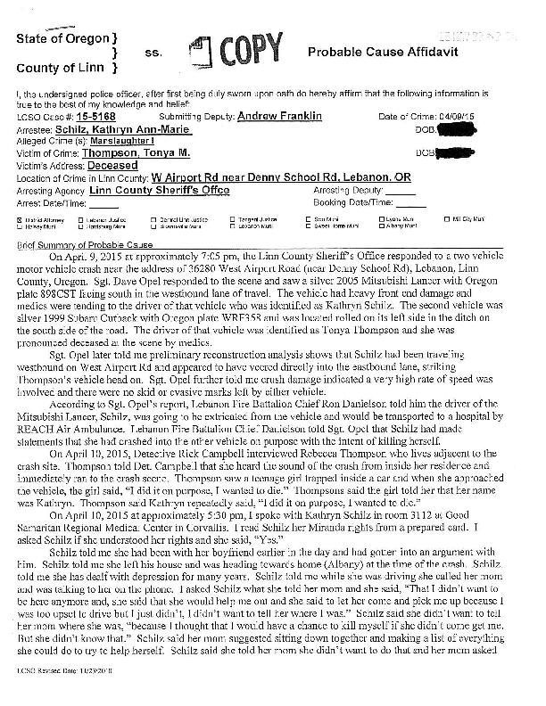 Probable Cause Affidavit