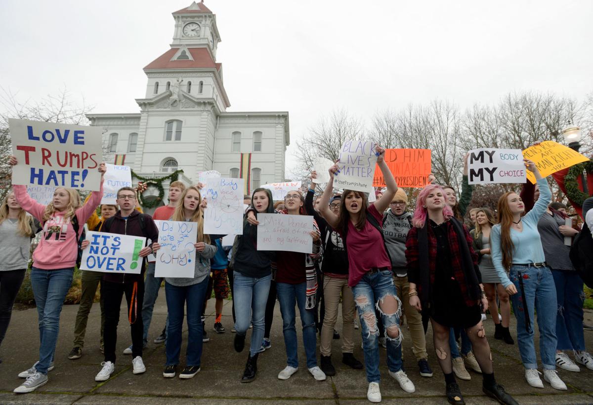 High school students stage protest march | Local | gazettetimes.com