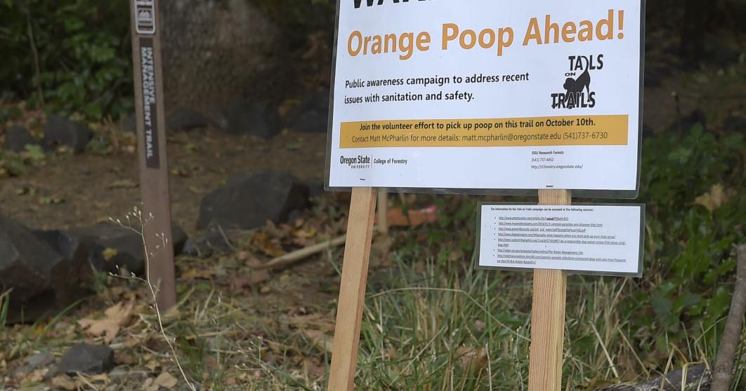Orange dog poop on area trails draws attention to public health concern