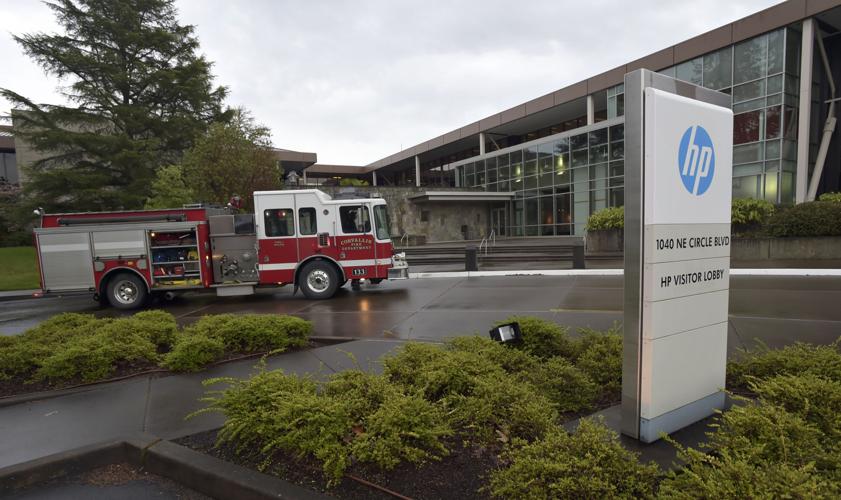 Workers put out small fire at HP