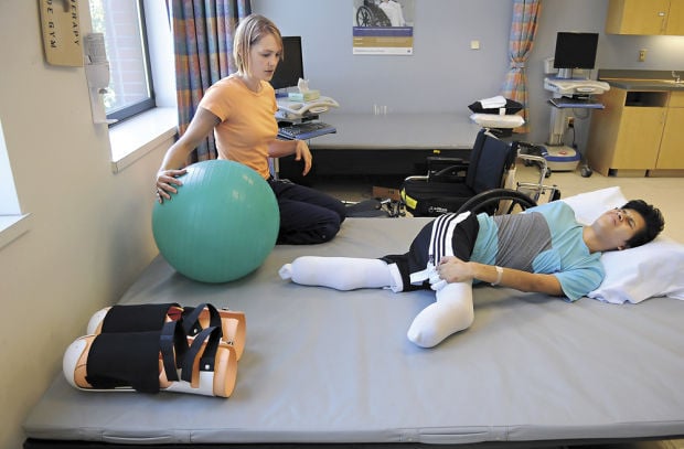 Meningitis survivor pushes through the pain