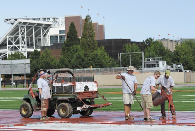 First-class track under construction at Oregon State