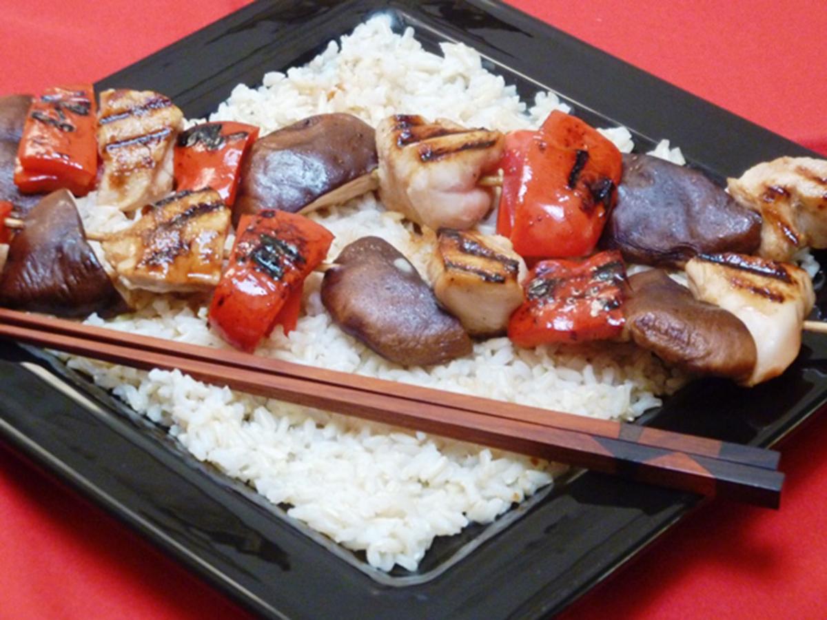 Sweet Japanese kabobs make a quick meal