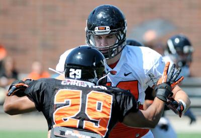 Dustin Stanton is taking advantage of fall camp