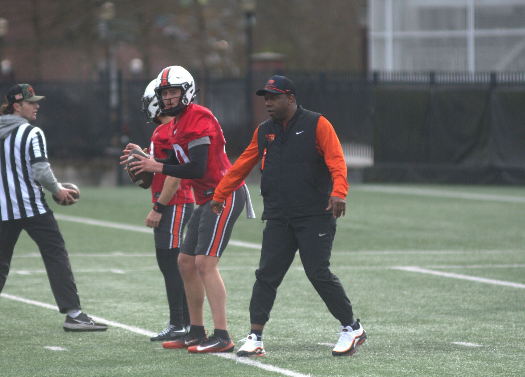 Oregon State football holds first day of spring drills