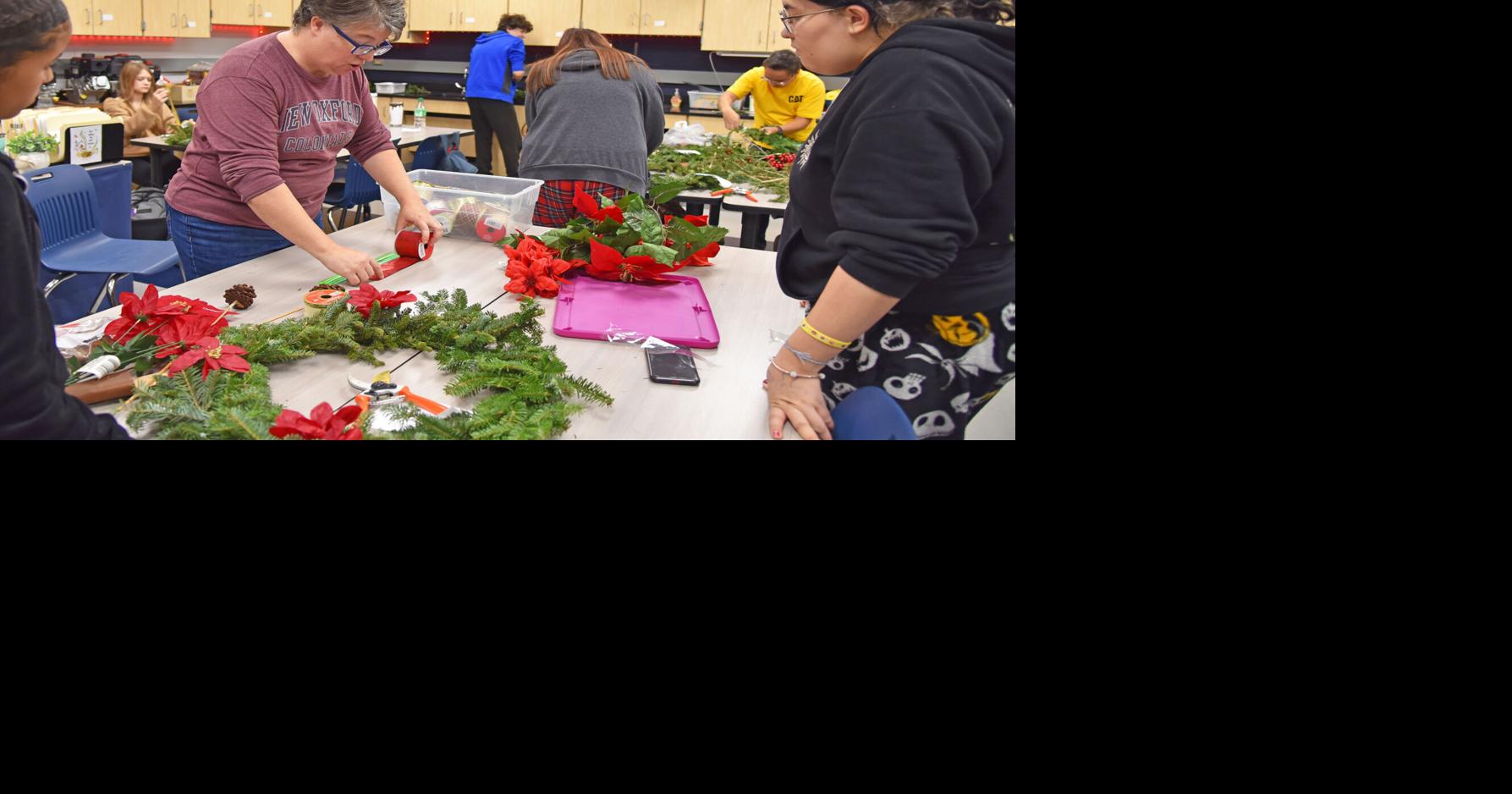 NOHS students create wreaths from Christmas trees | Local News ...